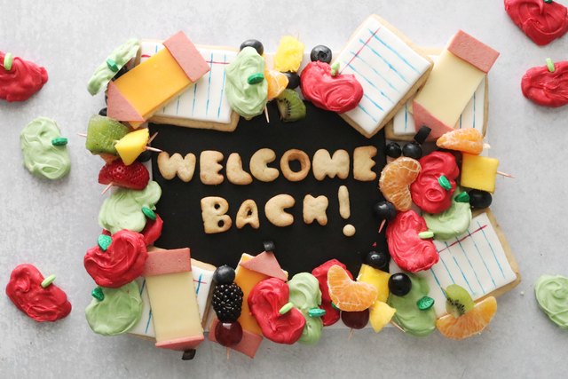 Edible Letter Charcuterie Board with Letter Cookies for Back-to-School ...